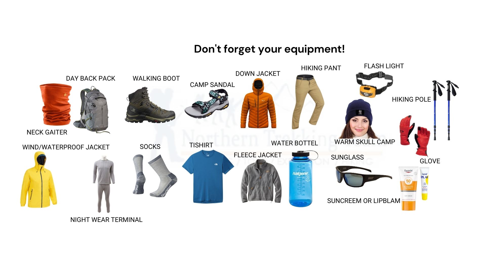 Trekking Equipment, Hiking Equipment List | Northern Trekking Team